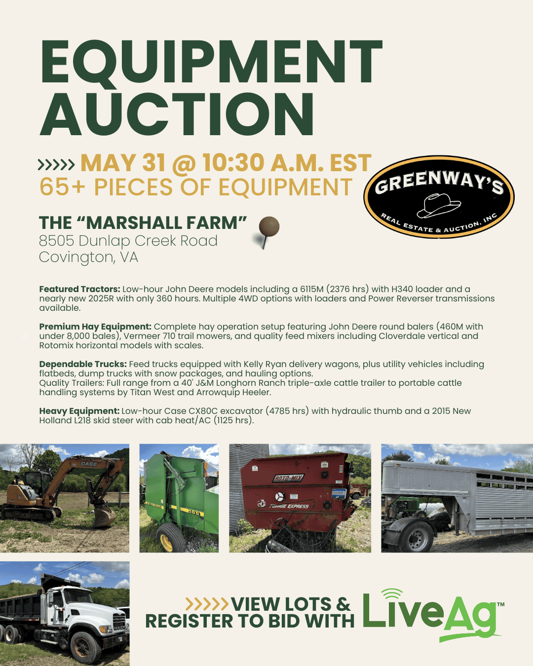 Glen Valley Farms Equipment Auction
