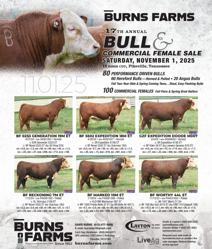Burns Farms Annual Bull Sale