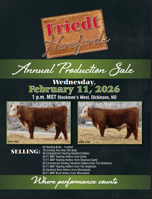 Friedt Herefords Annual Production Sale